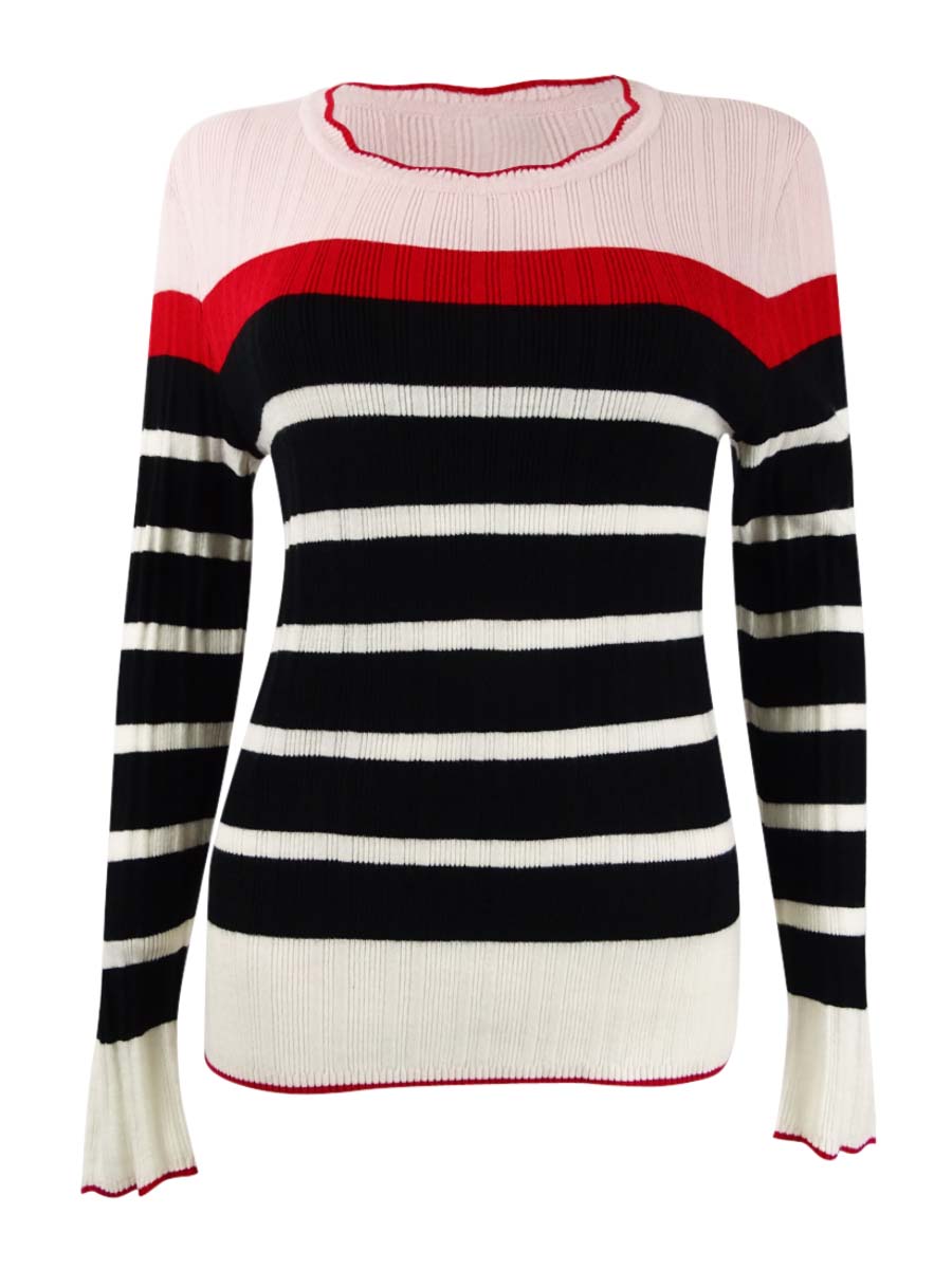 Maison+Jules+Women%27s+Striped+Long+Sleeve+Sweater+Size+XL+B134 for ...